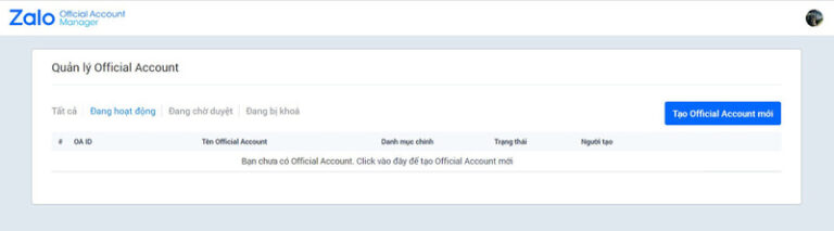 Quy trình thiết lập ZALO OFFICIAL ACCOUNT (ZALO OA)